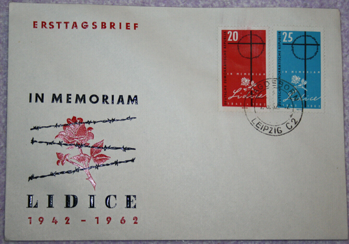 DDR Ersttagsbrief zum 20 Jahrestag Zerstörung von Lidice Mi. Nr: 891 ...