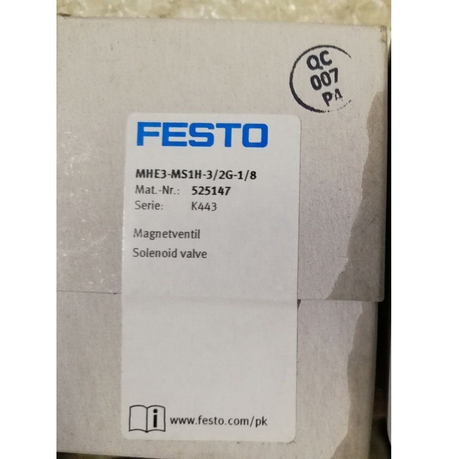 Festo MHE3-MS1H-3/2G-1/8 525147 Solenoid Valve New One MHE3MS1H3/2G1/8 ...