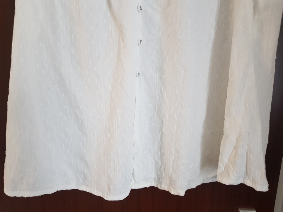 Yours White Cotton Blouse Top Size 20 Women's Button Up V-Neck | eBay UK