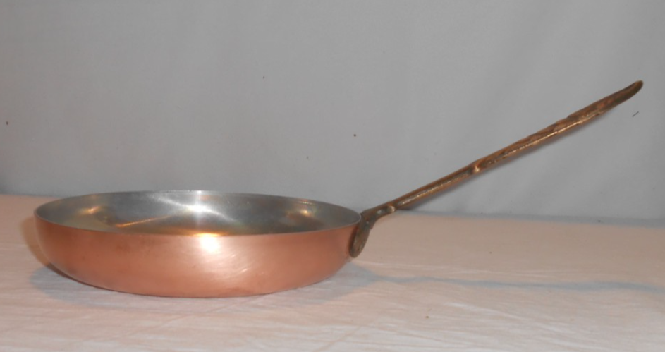 Vintage RARE Unique Copper Skillet Frying Pan with Fish Handle 6" VERY ...