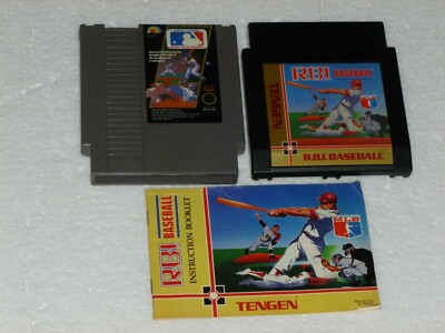 R.B.I. + MAJOR LEAGUE BASEBALL - 2 Cartridges TESTED and WORKING Tengen ...