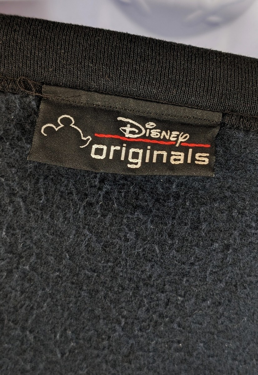 Black VTG Disney Originals Mens Snap Cardigan Sweater Sz L Black VTG Disney Originals Mens Snap Cardigan Sweater Sz L