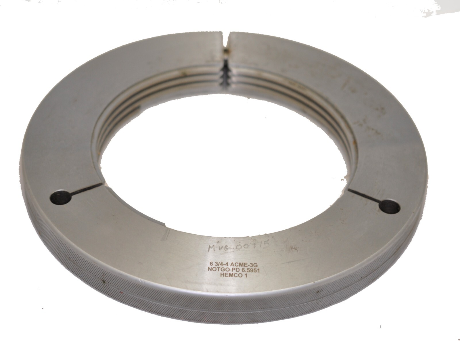 6-3/4 x 4 ACME-3G ~ Thread Ring Gage ~ GO Not/Go - 6.750 3G ~ Hemco | eBay