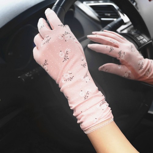 Dots Summer Korean Sunscreen Mittens Women Gloves Outdoor Cotton ...