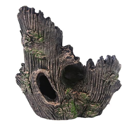 Fish Tank Decorations, Resin Hollow Tree Trunk Aquarium Decor, Wood ...