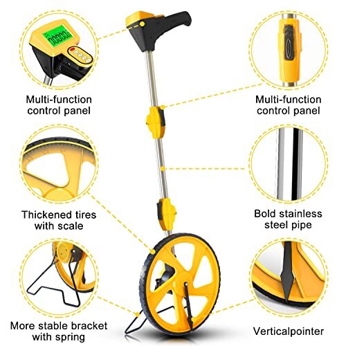 Feet/Meter Measuring Wheel Digital Display, Easy to Carrying With cloth ...