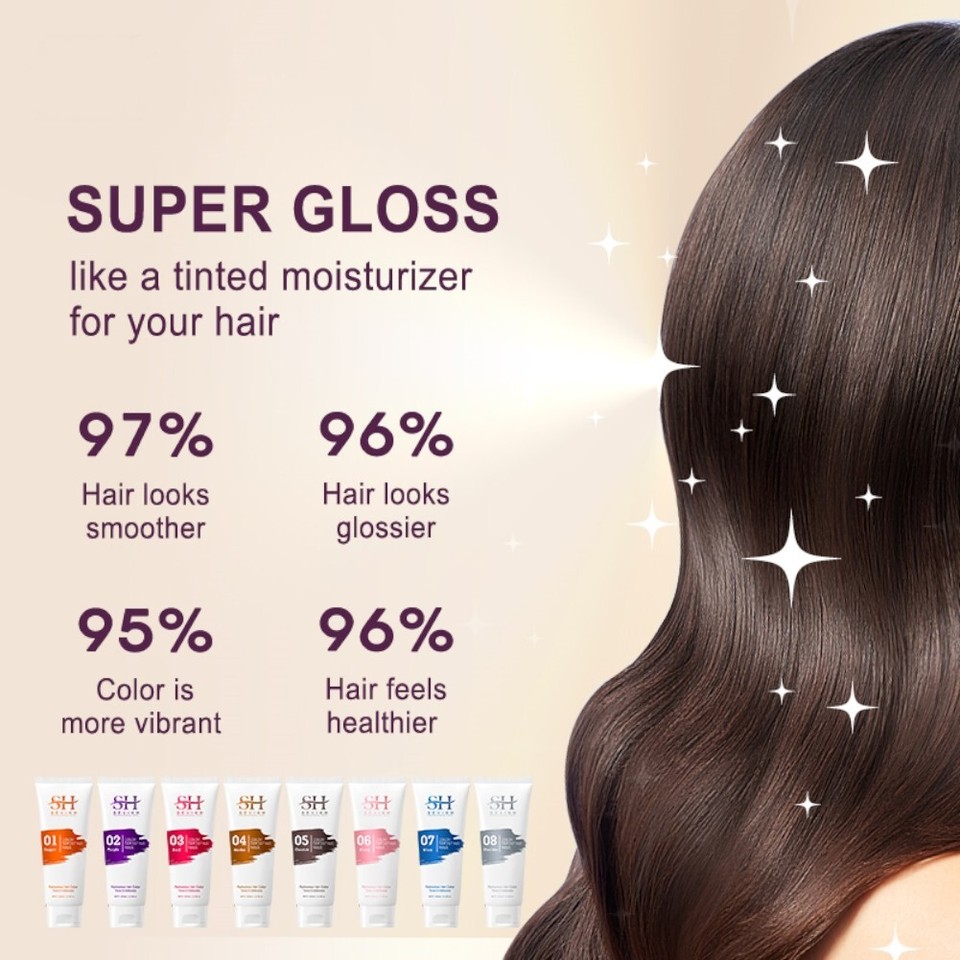 Color Depositing Hair Mask, Natural Vegan Formula Ammonia free, Purple ...