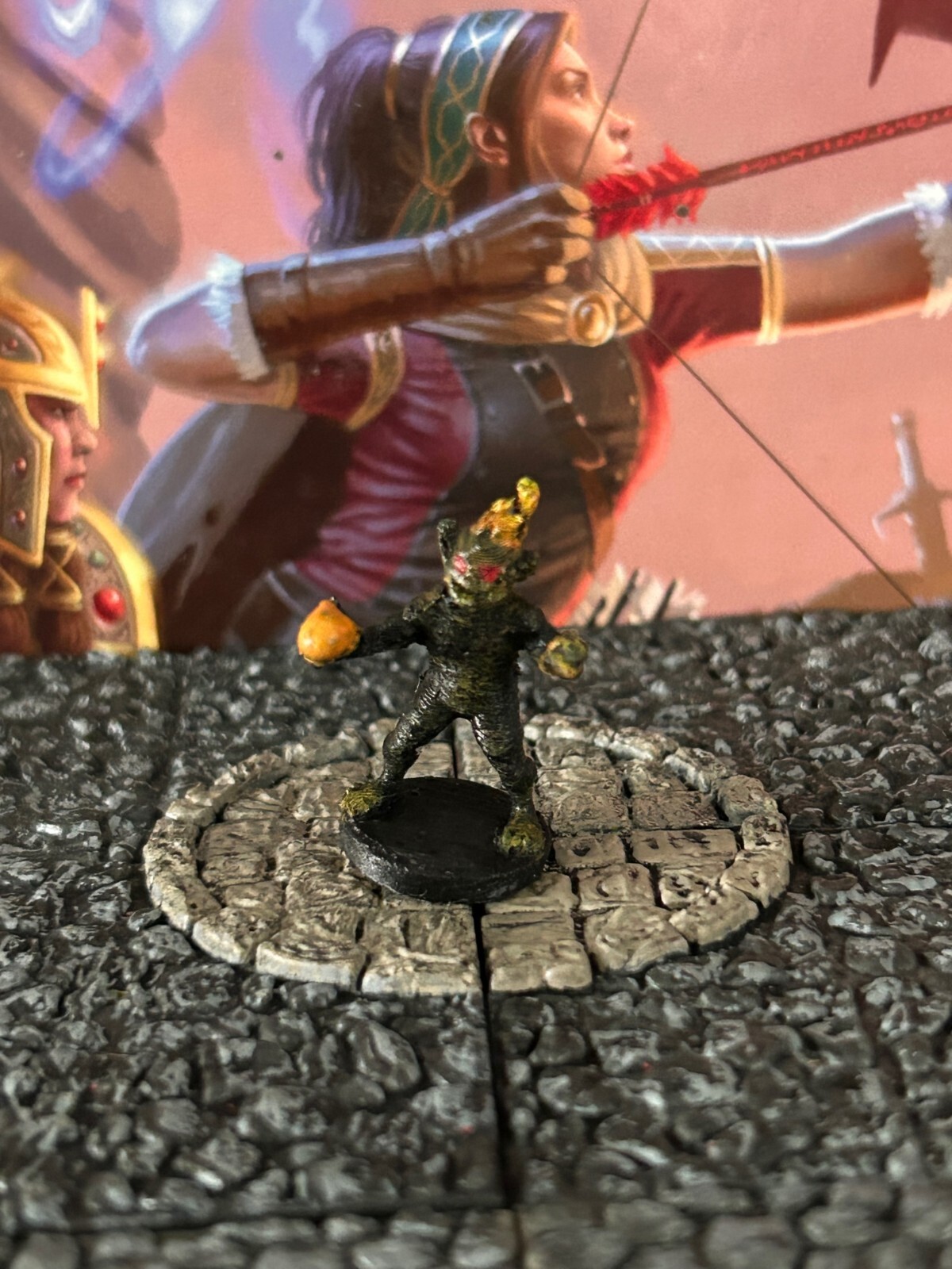 Magmin printed painted miniature Dungeon & Dragons D&D lave small ...