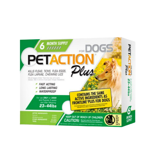Pet Action Plus Flea and Tick Treatment for Medium Dogs 23-44 Lbs ...