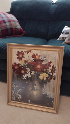 HUGE Wallace Nutting Floral All Original Hand Colored Photo (approx. 18 ...