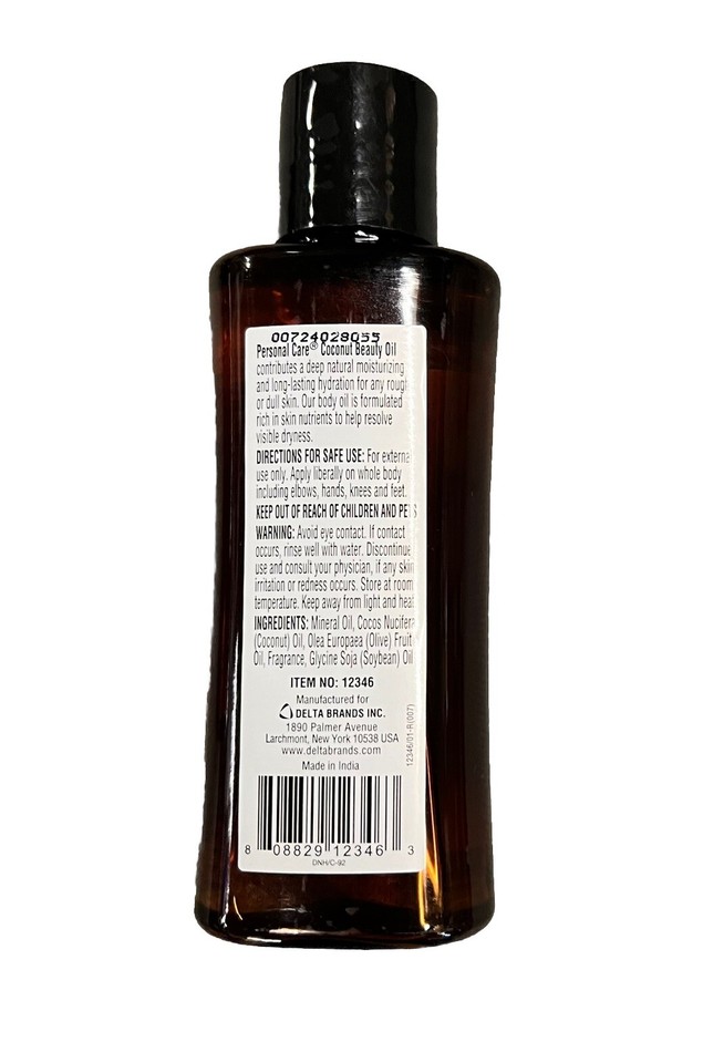 Personal Care Coconut Body Oil Made W/ Natural Coconut Oil 4 Fl Oz - 3 ...