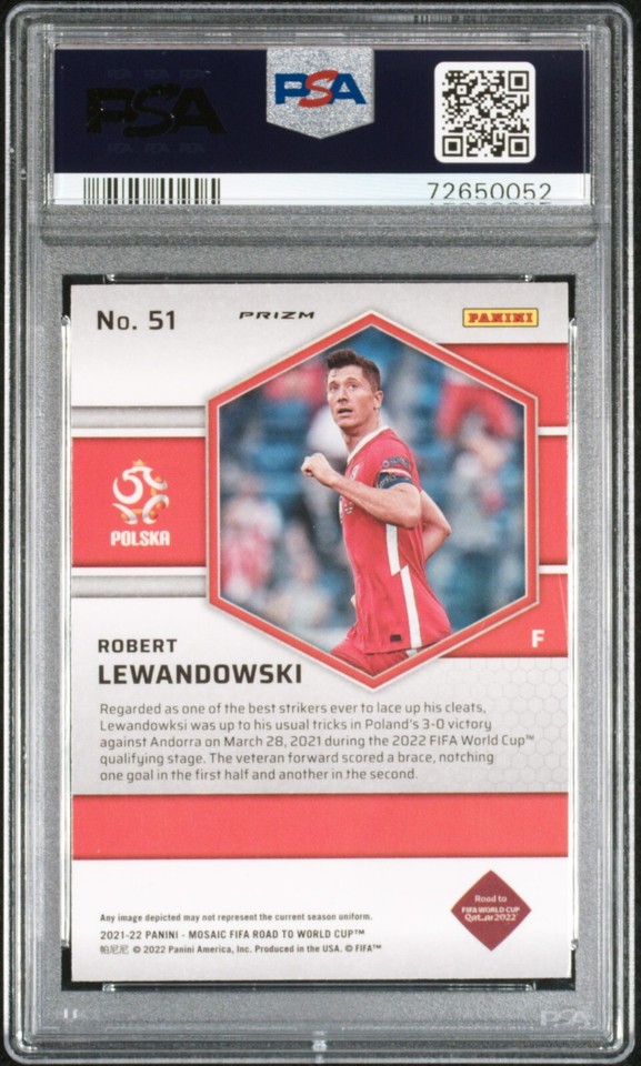 2021 Robert Lewandowski Panini Mosaic World Cup Peacock Poland Card SSP ...