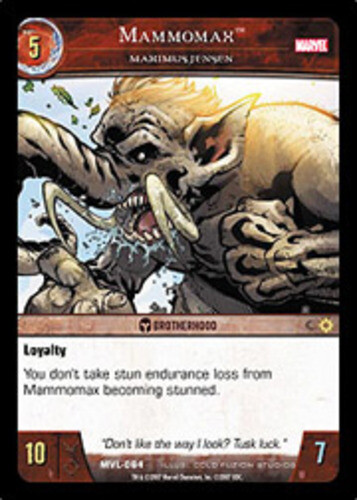 VS System: Mammomax, Maximus Jensen [Played] Marvel Legends TCG CCG ...