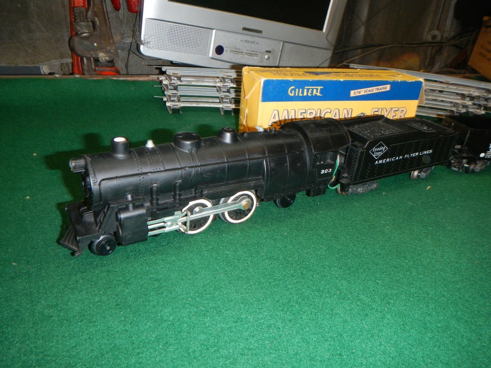 VINTAGE 50'S GILBERT AMERICAN FLYER TRAIN SET #303 Engine Acessories 3/ ...