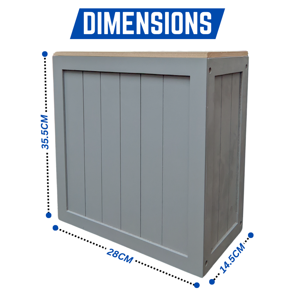 Slimline Wooden Multi purpose Bathroom Storage Unit With Lid Toiletry ...