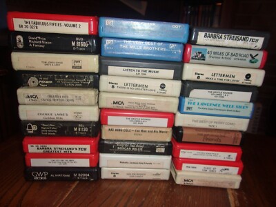 VINTAGE MISCELLANEOUS ( 30 ) 8-TRACK LOT -- THE GREATS AND COMPILATIONS ...