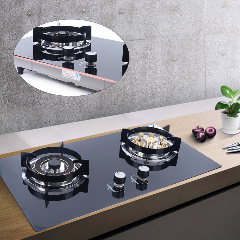 Gas Cooktop Stove Top Kitchen 2 Burners Tempered Glass LPG/NG Gas Stove ...