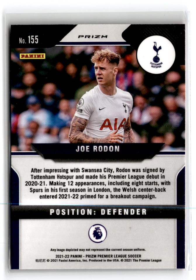 2021 Panini #155 Joe Rodon Tottenham Hotspur Prizm Pink Ice Rookie ...