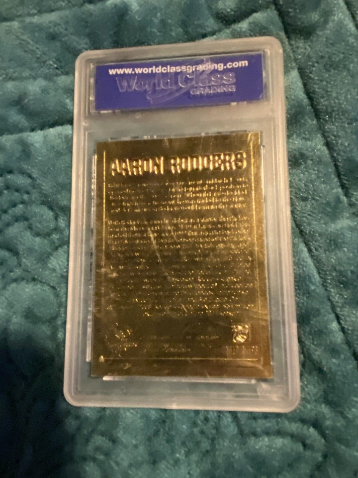 🏈 2008 Merrick Mint Gold Sculpted Aaron Rodgers Signature Edition WCG ...