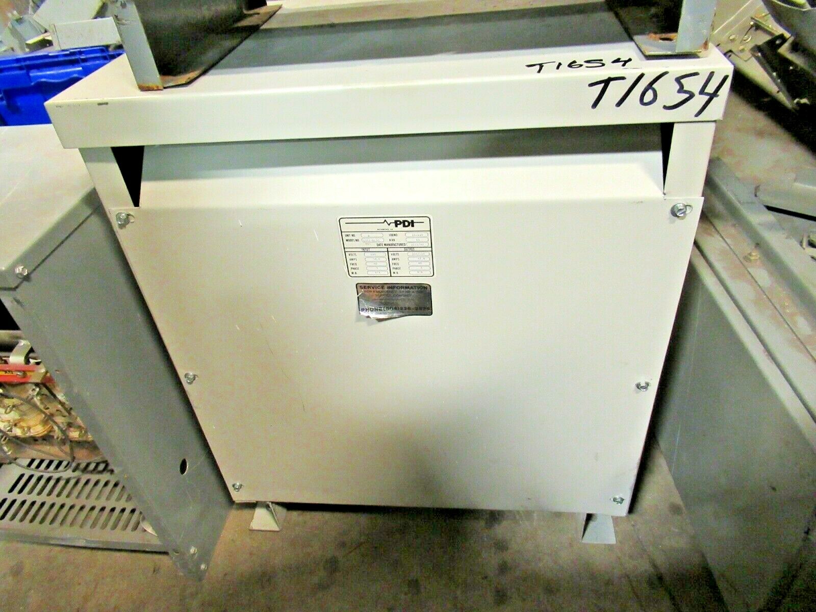 PDI S201-0150 Transformer (NS) 15KVA 480 X 120/208 Volt 3PH -T1654 ...