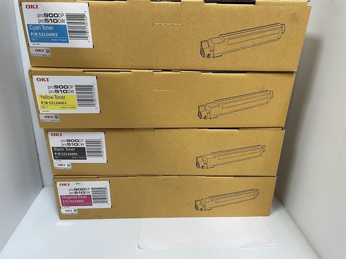 OKI Okidata Pro 900DP/ 510DW Toner Cartridges Full Set (CMYK) Genuine ...