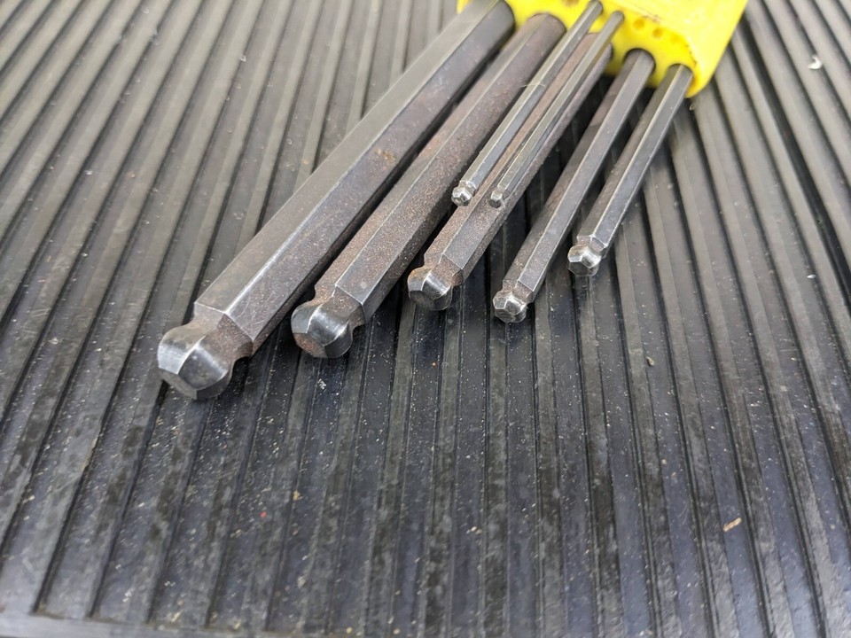 #bg818 Snap On metric sae stubby ball hex wrench sets allen AWMBS9 ...