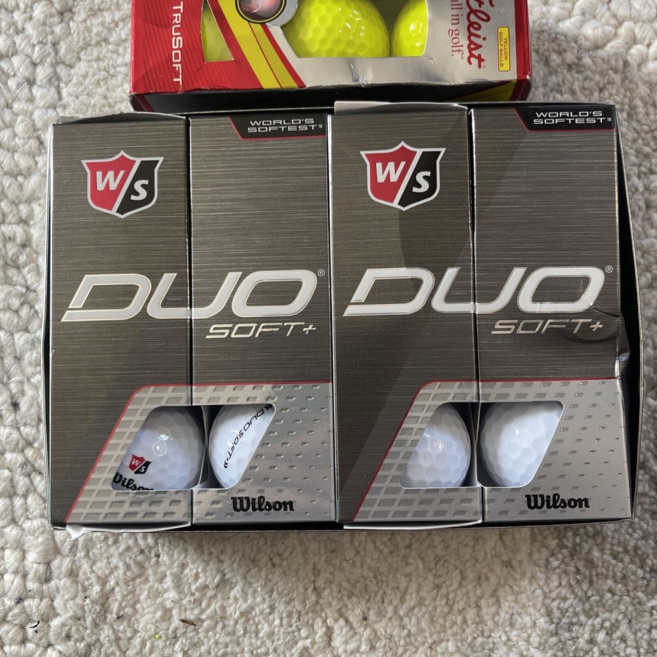 Wilson Staff Duo Soft+ Golf Balls White 1 Dozen Bundle Titleist Dt try ...