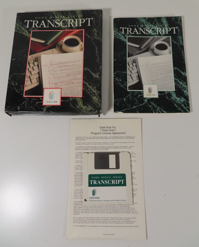 Home Office Series Transcript Gold Disk Amiga Word Processor Software ...