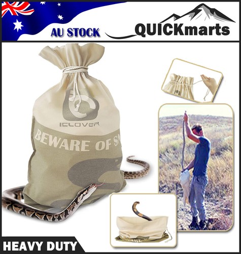 Snake Reptile Bag Heavy Duty Large Drawstring Sack Moving Catching ...