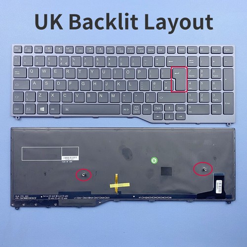 UK Backlit Keyboard For Fujistu Lifebook E458 E558 E459 U757 U758 E559 ...