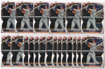 x100 Max Clark 2023 (1st) Bowman Draft #76 Rookie Card RC lot/set ...