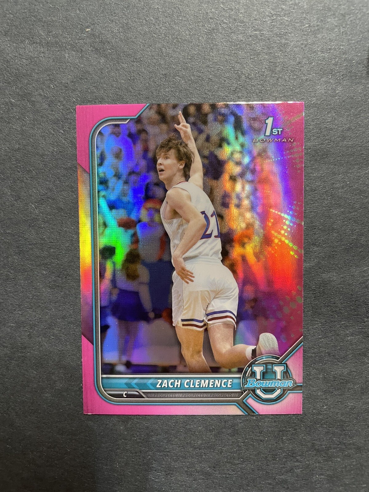 ZACH CLEMENCE 2022 Bowman Chrome Prospects 1st #7 PINK Refractor SP ...