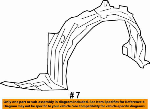 5387647110 Genuine Toyota Liner FR Fender LH 53876-47110 for sale ...