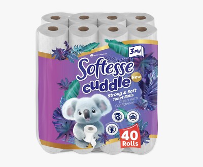 Softesse Cuddle Toilet Rolls Luxury 3 Ply Quilted Tissue Paper Bulk Buy ...