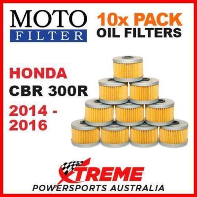 10 PACK MX MOTO FILTER OIL FILTERS HONDA CBR300R CBR 300R 2014-2016 ...