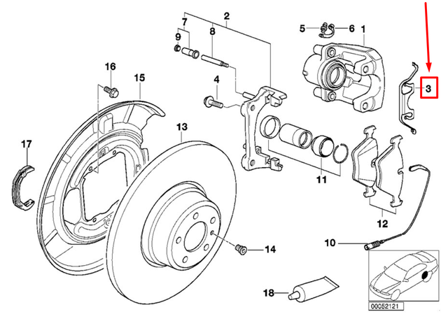 BMW 5 E39 Rear Anti Rattle Spring 31108053073 GENUINE for sale online ...
