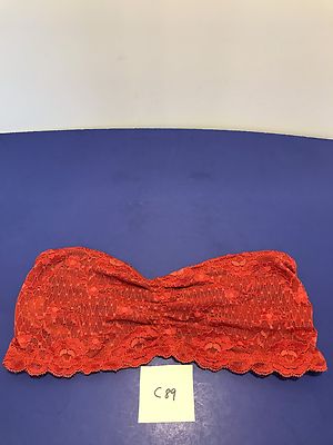 Rust FREE PEOPLE INTIMATELY Lace Criss Cross Straps Strapless Bra L C89 ...