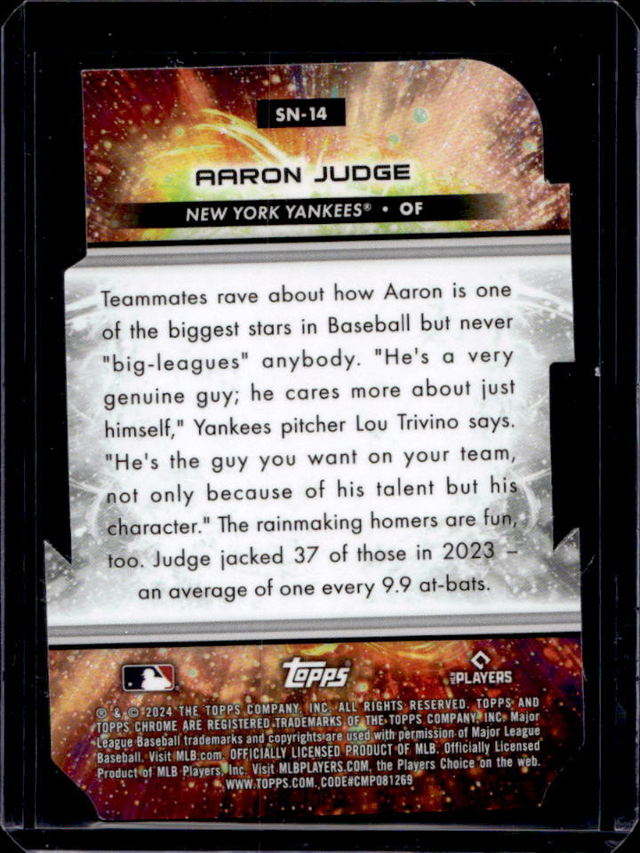 2024 Topps Cosmic Chrome Aaron Judge Stella Nova #SN-14 Yankees | eBay
