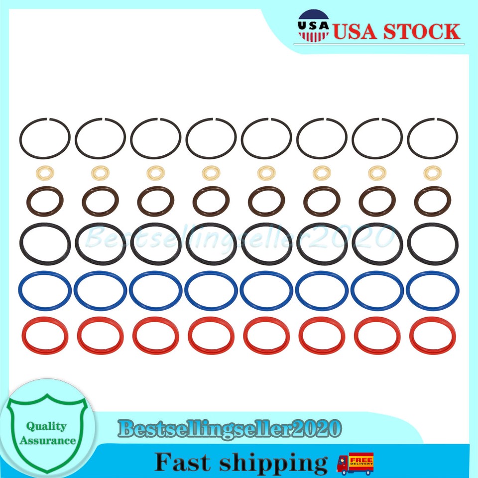 8Set Injector O-Rings For 7.3 Power Stroke Ford CM5010 XC3Z9229AB XC3Z ...