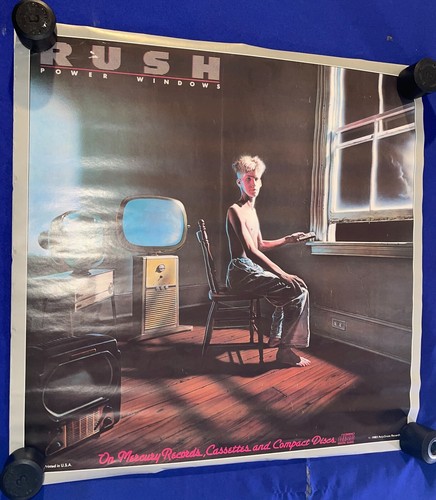 vintage 1985 Rush Power Windows PROMO POSTER 24x24in USED Polygram | eBay