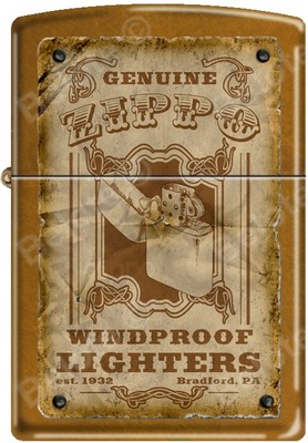 Zippo Genuine Zippo Vintage Windproof Lighter Bradford PA Poster Toffee ...