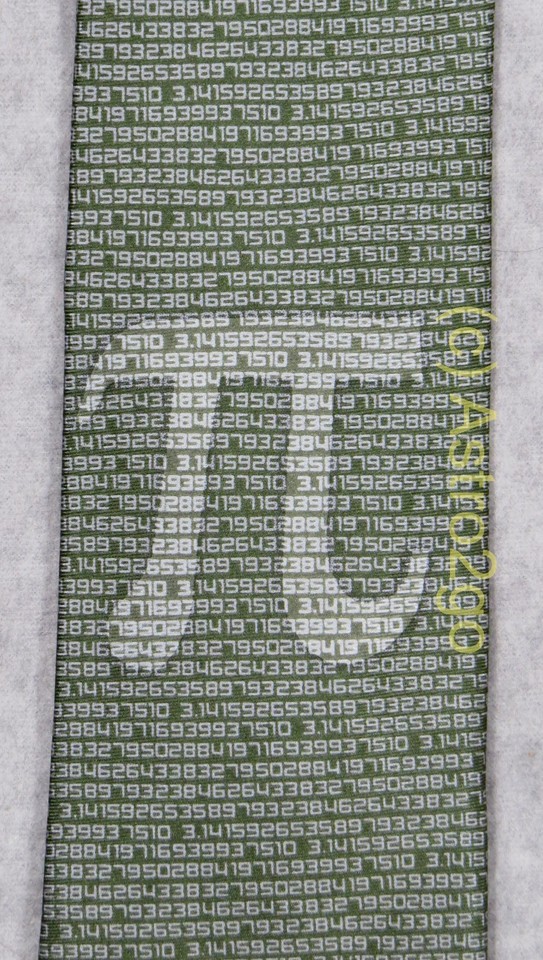 Pi TO THE 50TH DECIMAL-MATH GEOMETRY NERD TEACHER Wild Ties Microfiber ...