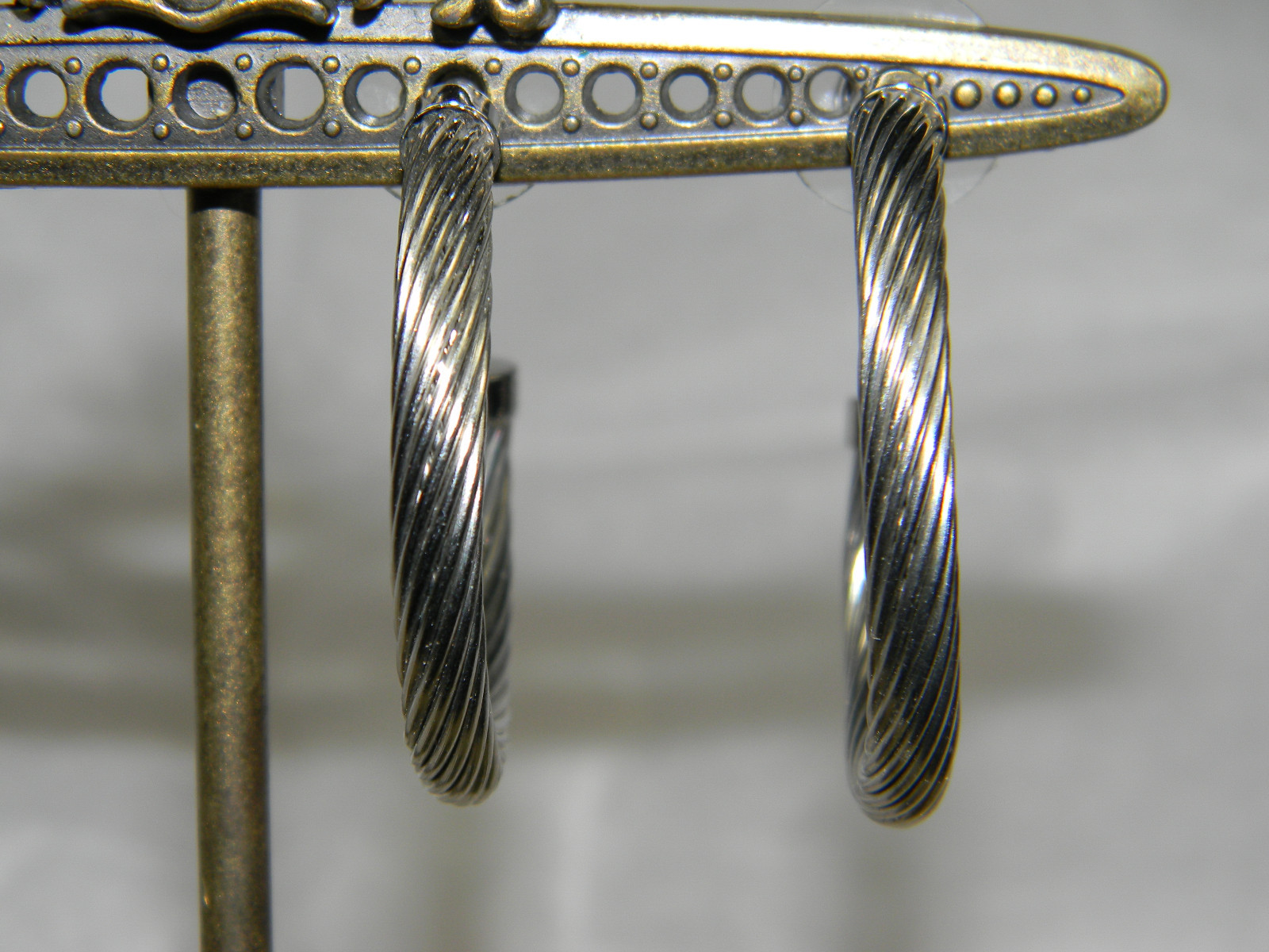 FADI Stainless Steel Cable Hoop Earrings | eBay