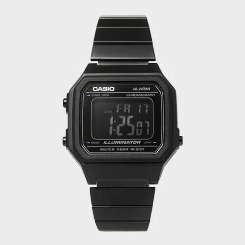 Casio B650WB-1B | Black Stainless Steel Quartz Digital Unisex Watch ...