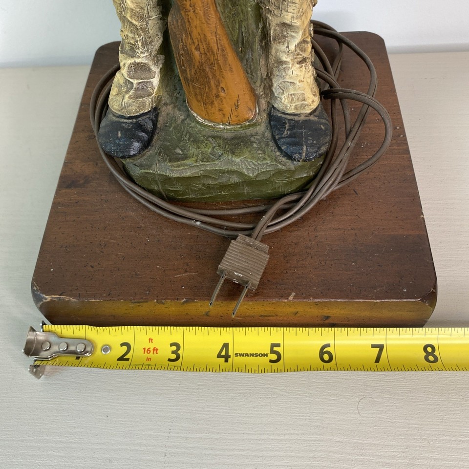 Rare Minuteman Colonial Soldier Table Lamp 24" 1971 DUNNING INDUSTRIES ...