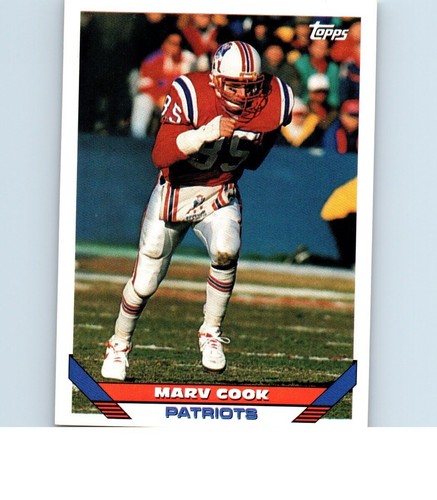 Marv Cook 526 Patriots 1993 Topps Football Trading Card | eBay