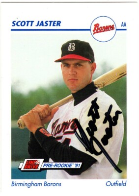 Scott Jaster Autograph 1991 Line Drive Pre-Rookie AA Auto Card WHITE ...
