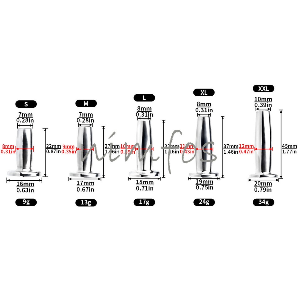 5PCS Stainless Steel Sounding Plug Hollow Dilator Dick Tube Male Metal ...