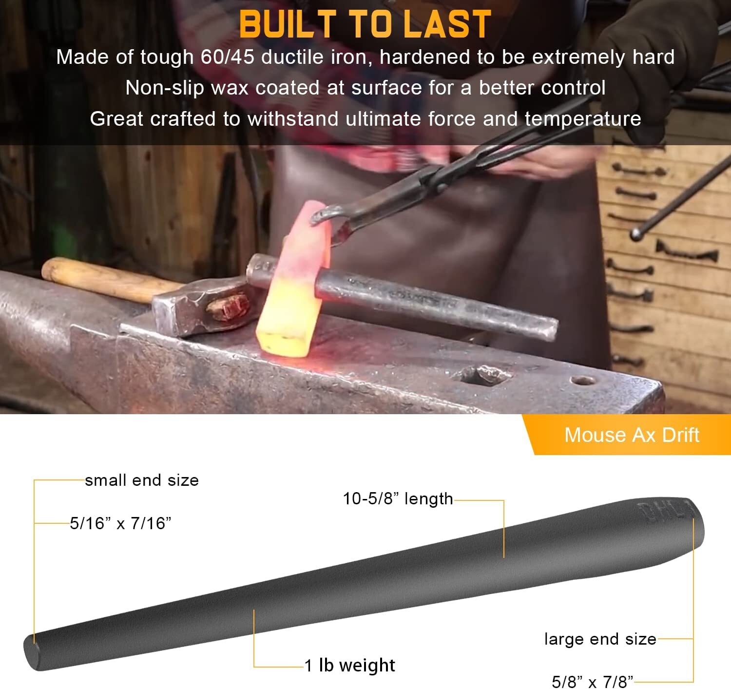 Blacksmith Drifts Kit Large Hammer Tomahawk Mouse Ax Drifts Hammer Eye ...