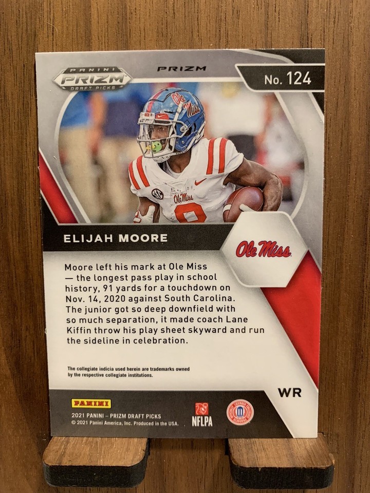 2021 Panini Prizm Draft Picks - Red White & Blue Prizm #124 Elijah ...